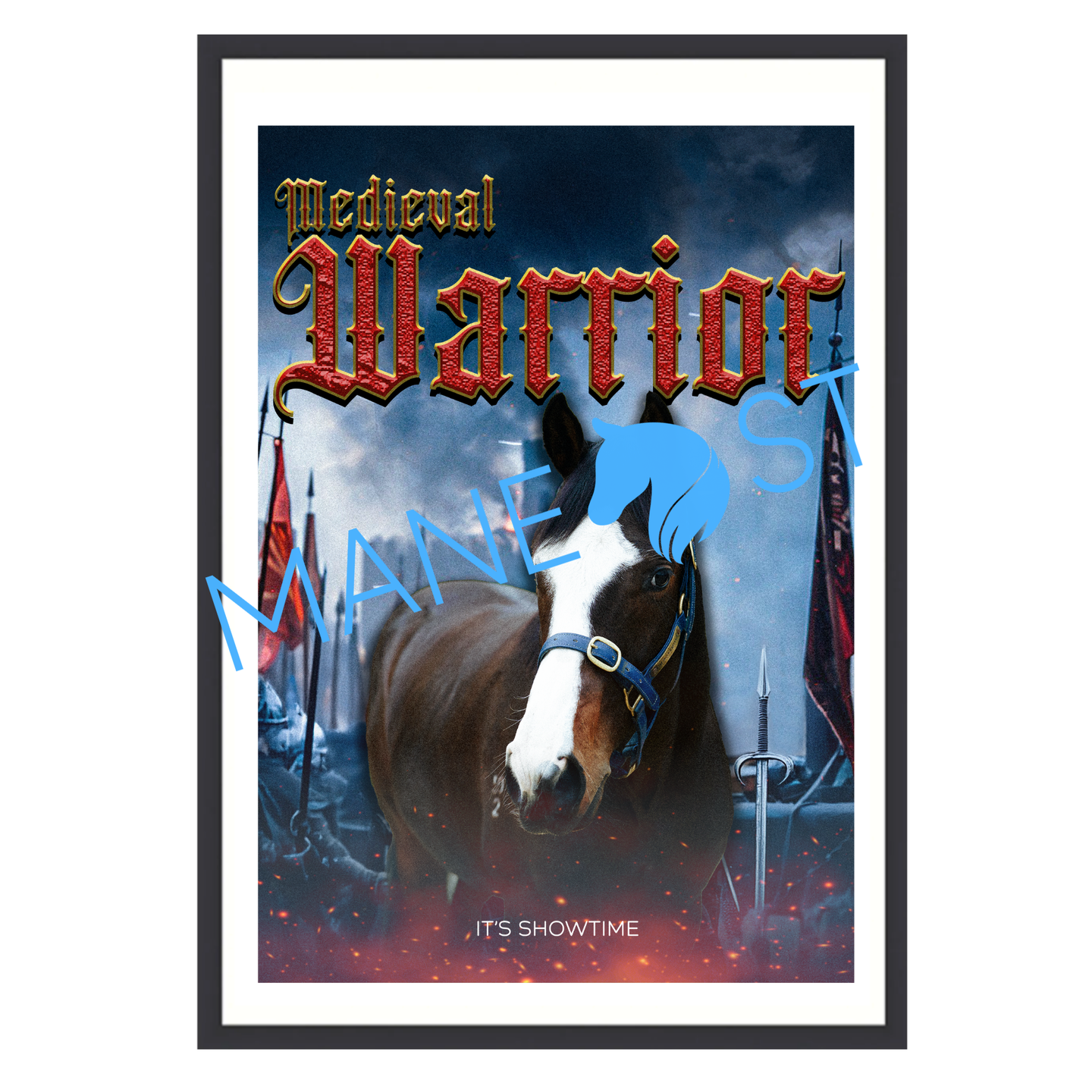 Medieval Warrior It's Showtime Framed Poster – Mane Street